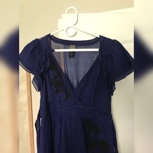 Anthropologie | Dresses | Lithe Navy Blue Dress Anthropologie | Poshmark